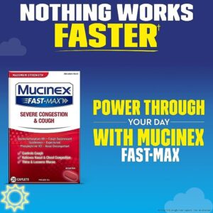 Mucinex Fast-Max Adult Severe Congestion and Cold Caplets, 20 Count (Pack of 3)