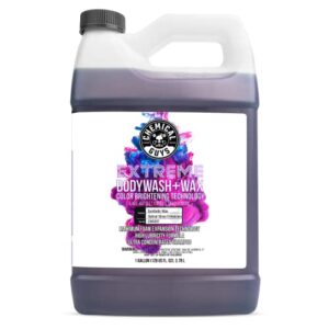 chemical guys cws207 extreme bodywash & wax foaming car wash soap, (works with foam cannons/guns or bucket washes) for trucks, motorcycles, rvs & more, 128 fl oz (1 gallon), grape scent