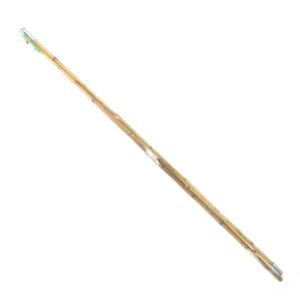 bamboomn 6 ft natural bamboo vintage cane fishing pole with bobber, hook, line and sinker, 2 piece contruction, 1 set