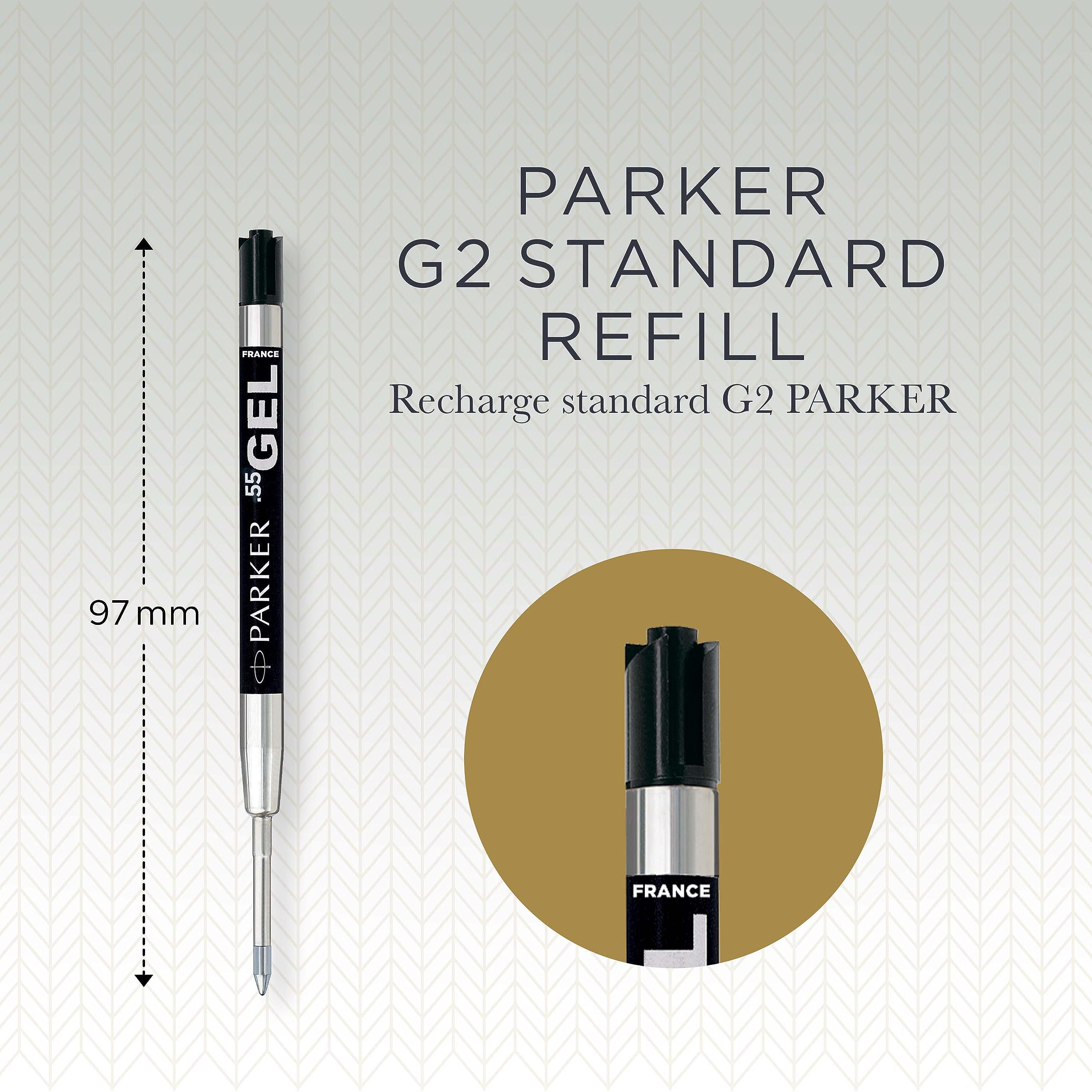 Parker QUINK Gel Ink Refill, Fine Tip (0.5mm), Black