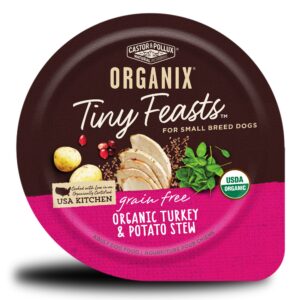 castor & pollux, stew organic gluten free turkey sweet potato tiny feast organic, 3.5 ounce (pack of 12)