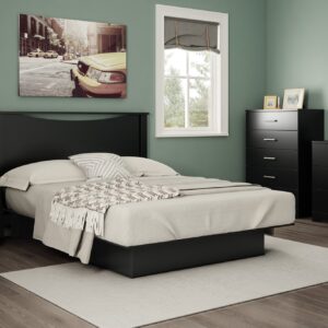 South Shore Gramercy Full/Queen Headboard (54/60''), Pure Black