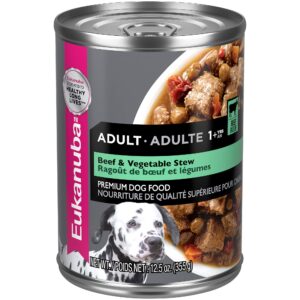 eukanuba beef & vegetable stew adult wet dog food, 12.5 oz can (12-count)