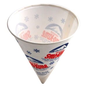 MC Distributors - Gold Medal 100 Retro 6oz Snow Cone Cups - Wax Coated (Genuine "Sno-Kone") (100 Pack)