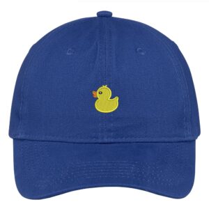 trendy apparel shop small duck embroidered soft cotton low profile dad hat baseball cap - royal