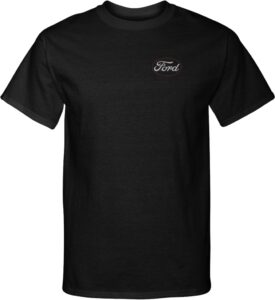 mens white ford (pocket print) tall t-shirt, black, tall 4xl