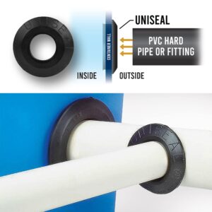 1/2" UNISEAL Flexible Tank Adapter (Bulkhead) - 2 Pack