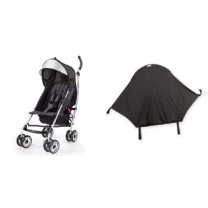 summer infant 3dlite convenience stroller, black & summer infant rayshade stroller cover