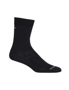 icebreaker merino womens medium cushion wool for women hiking socks, black, small us