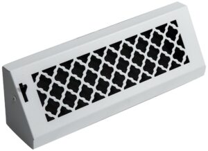 steelcrest btu15bbswh bronze series designer baseboard vent with air-volume damper, white