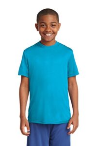 sport-tek yst350 youth competitor tee, atomic blue, x-large