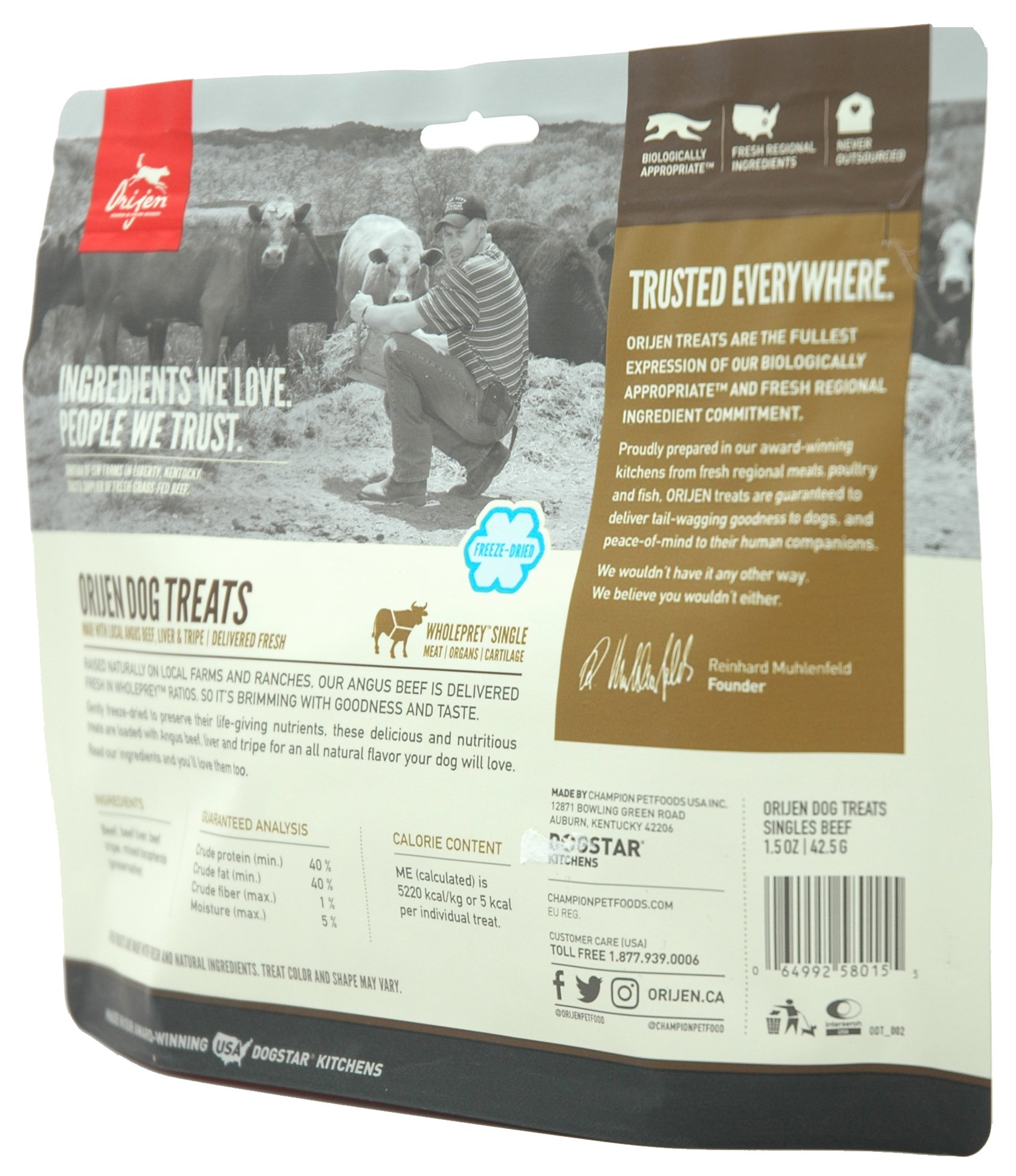 Orijen Angus Beef Freeze-Dried Treats 1.5 Oz