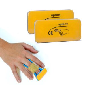 ANSUDYLG Splints: 3-Size Pack Made for Finger Neck, Leg, Knee, Foot, Wrist, Hand, Arm Injuries with a Handbag (Yellow)