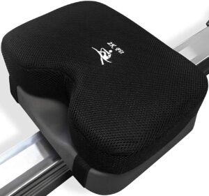 2k fit rowing machine seat cushion (model 2) for the concept 2 rowing machine with custom memory foam, washable cover, and straps- concept 2 rower, recumbent stationary bike, watterrower seat pad