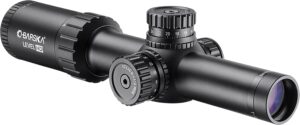 barska level hd 1-4x24mm level hd riflex, 40mm, black (ac12798)