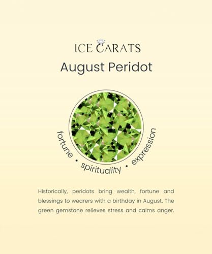 IceCarats 10K White Gold Diamond Green Peridot Ring Gemstone Band April August Birthstone Jewelry Size 6