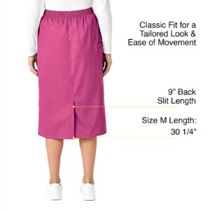 WonderWink WonderWORK Women’s Pull-On Cargo Skirt — Fuchsia, X Small