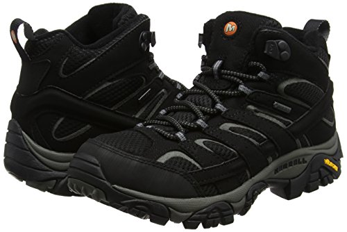 Merrell Femme Moab 2 MID GTX High Rise Hiking Shoes, Black, 8.5