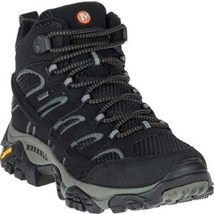 Merrell Femme Moab 2 MID GTX High Rise Hiking Shoes, Black, 8.5