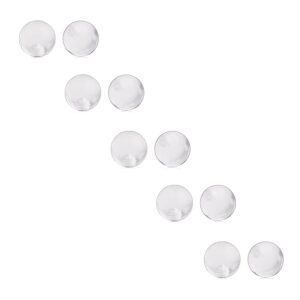 ruifan 10pcs 4mm clear uv acrylic externally threaded replacement balls retainer body jewelry piercing barbell parts for lip eyebrow tongue belly navel nose nipple ring 14g