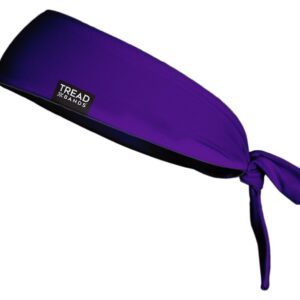 TreadBands All Terrain Tieback Non Slip Headband - Solid Colors (Purple)