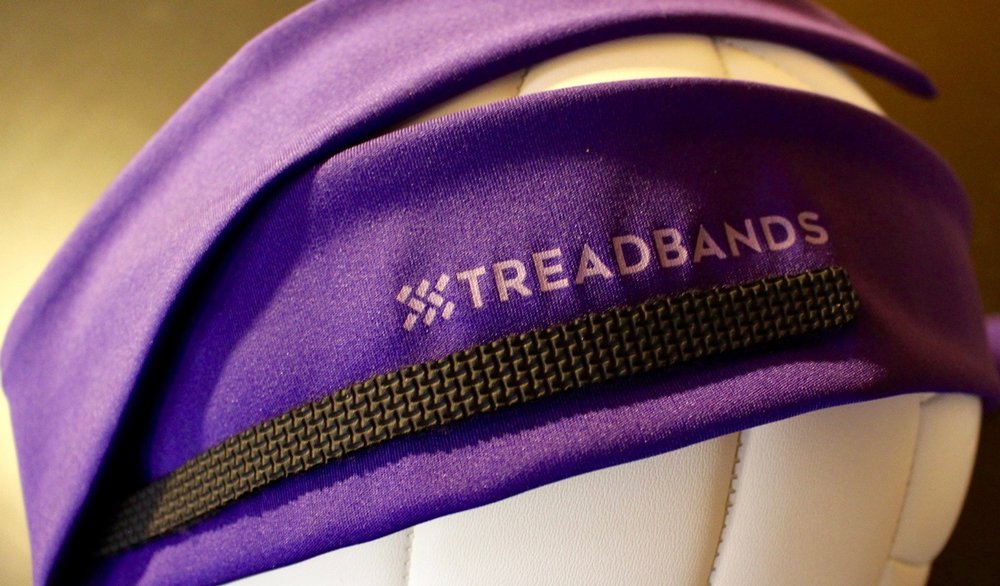 TreadBands All Terrain Tieback Non Slip Headband - Solid Colors (Purple)