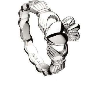 sterling silver claddagh ring anu3014 with celtic weave (7)