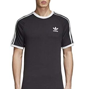 adidas Originals mens 3-Stripes Tee Black/Black Large