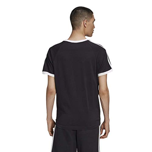 adidas Originals mens 3-Stripes Tee Black/Black Large