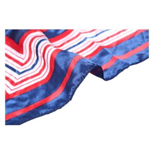 uxcell K75 Women Infinity Geometric Prints Square Shaped Neck Scarf Red Blue 5 Pack