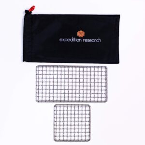 combo 2-pack - the original bushcraft grill - welded stainless steel high strength mesh (campfire rated) - expedition research llc