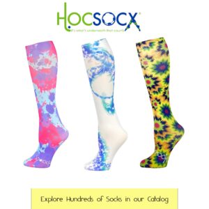 Hocsocx Simple Swirl Socks Performance Liner Moisture-Wicking Protection for Field Hockey, Ice Hockey, and Soccer