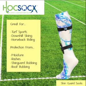 Hocsocx Simple Swirl Socks Performance Liner Moisture-Wicking Protection for Field Hockey, Ice Hockey, and Soccer