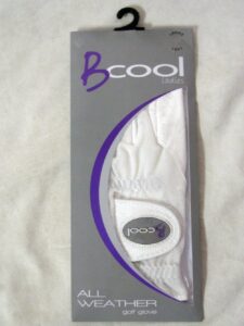 quality sports b cool all weather golf glove (white, left, large, ladies)