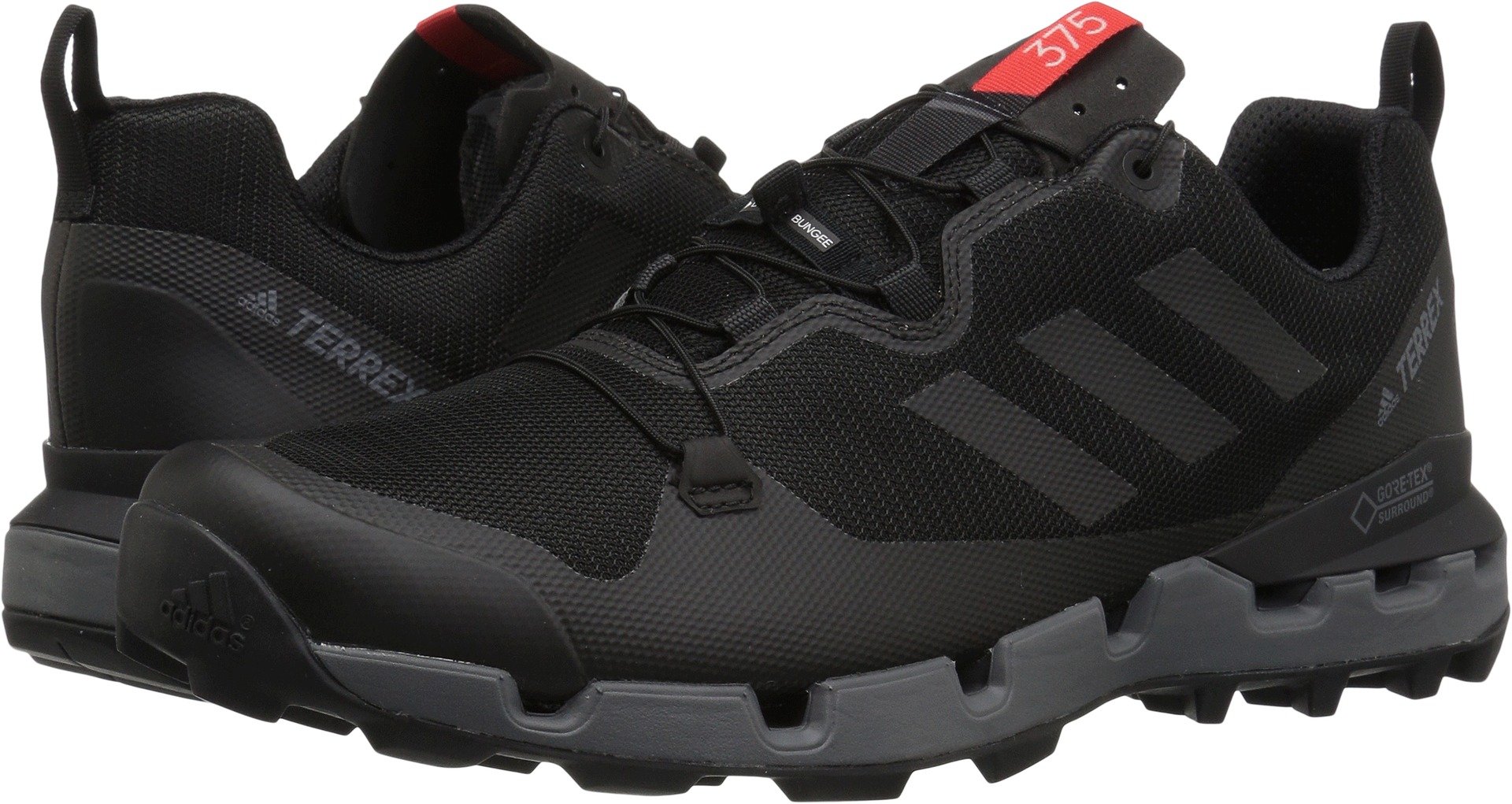 adidas Men's AQ0365 Terrex Fast GTX Surround Hiking Shoe, Black/Grey Five/Hi-Res Red - 9.5 M