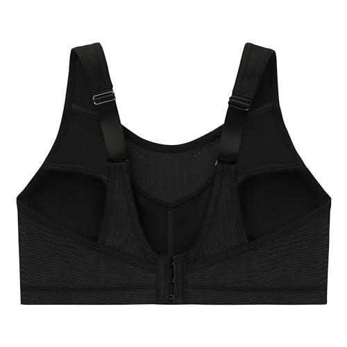 Full Figure Plus Size No-Bounce Camisole Elite Sports Bra Wirefree #1067 Black