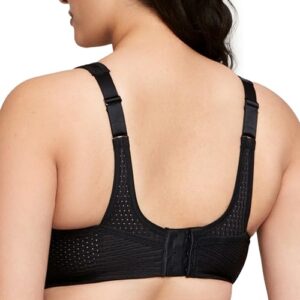 Full Figure Plus Size No-Bounce Camisole Elite Sports Bra Wirefree #1067 Black