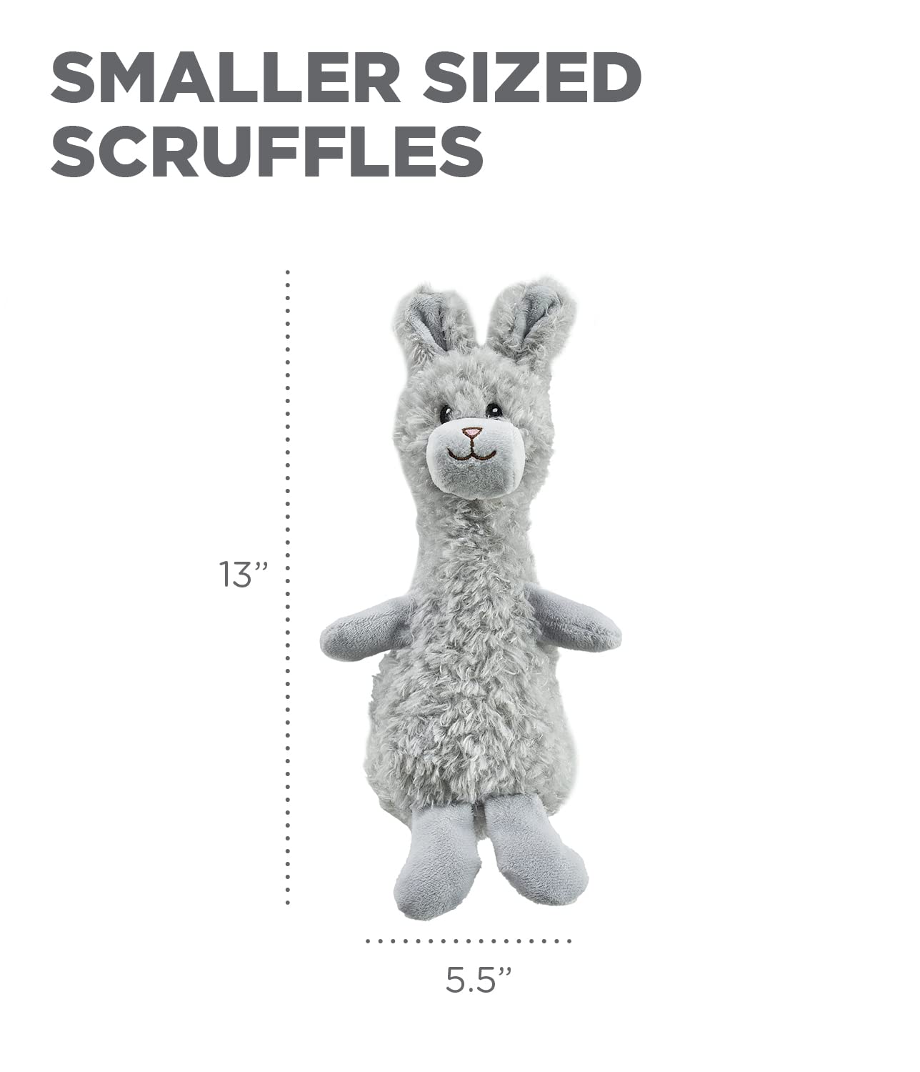 Outward Hound Scruffles Bunny Plush Squeaky Dog Toy, Small