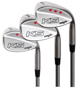 majek golf men's complete wedge set: 52° gap wedge (gw), 56° sand wedge (sw), 60° lob wedge (lw) right handed regular flex steel shaft