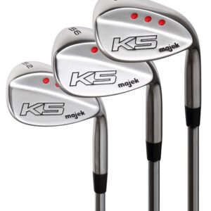 Majek Golf Men's Complete Wedge Set: 52° Gap Wedge (GW), 56° Sand Wedge (SW), 60° Lob Wedge (LW) Right Handed Regular Flex Steel Shaft