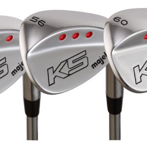 Majek Golf Men's Complete Wedge Set: 52° Gap Wedge (GW), 56° Sand Wedge (SW), 60° Lob Wedge (LW) Right Handed Regular Flex Steel Shaft