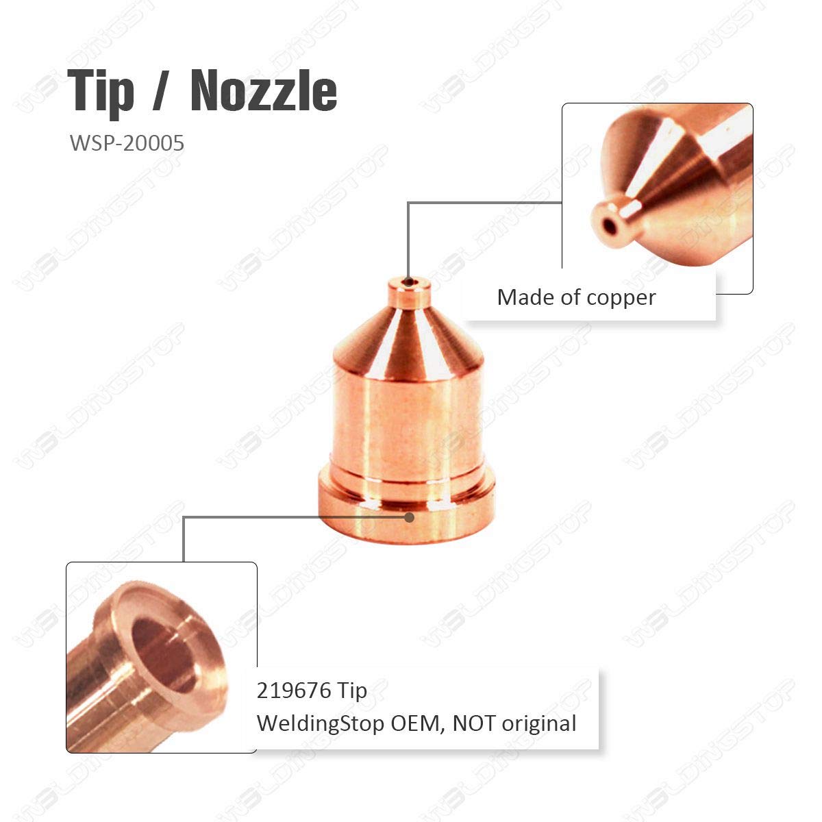 WS 212724 Electrode 219676 Nozzle 60A 212730 Shield Cap for Miller Spectrum 875 Cutter ICE-60T ICE-100T Plasma Cutting torch