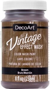 decoart brown vintage effect wash 8oz, 8 fl oz (pack of 1)