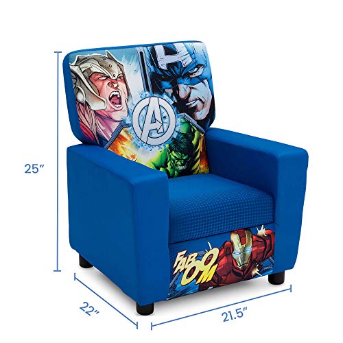 Marvel Avengers High Back Upholstered Chair Iron by Delta Children