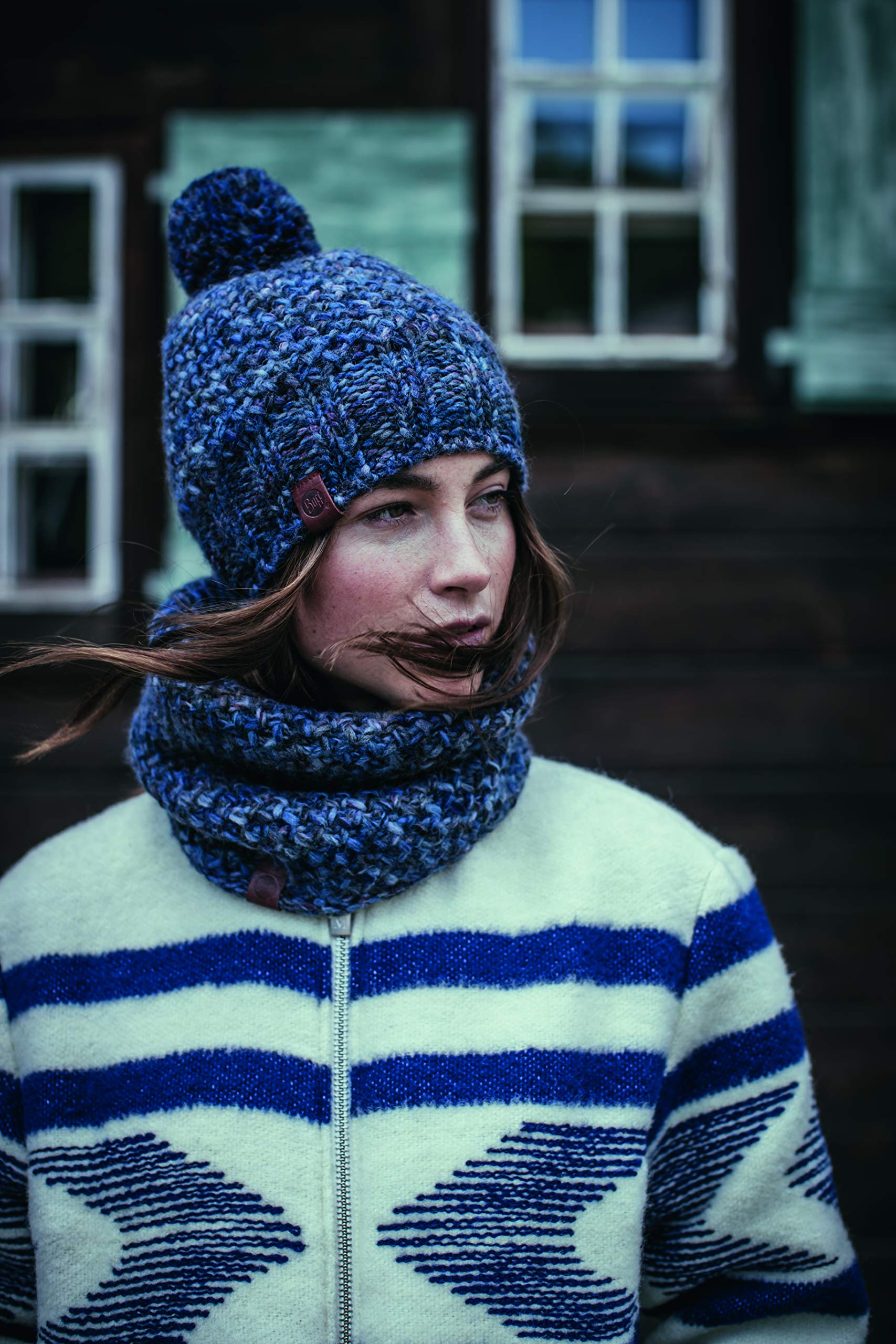 Buff Knit&Polar neckwarmer Margo Blue