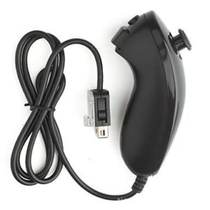 sibiono-nunchuck controller for nintendo wii/wii u video game. (black)