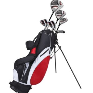 Precise Teenager Complete Golf Set Includes Titanium Driver, S.S. Fairway, S.S. Hybrid, S.S. 7-PW Irons, Putter, Stand Bag, 3 H/C's Teen Ages 13-16 Right Hand & Left Hand Available! (Right Hand)