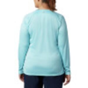 Columbia Women’s PFG Tidal Tee™ II Long Sleeve Shirt, Clear Blue/White Logo, Small