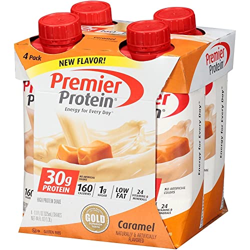 Premier Protein 30g Protein Shakes, Caramel, 11 Fluid Ounces, 8 Count