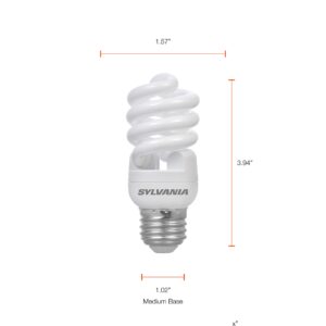 SYLVANIA CFL T2 Twist Light Bulb, 60W Equivalent, Efficient 13W, 800 Lumens, 6500K, Daylight - 3 Pack (26378)